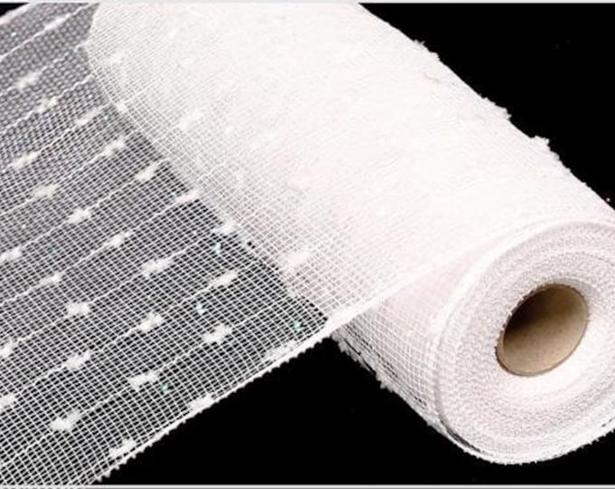 White Iridescent Snowball Mesh 10.25 X 10 Yards RY820050 - Etsy