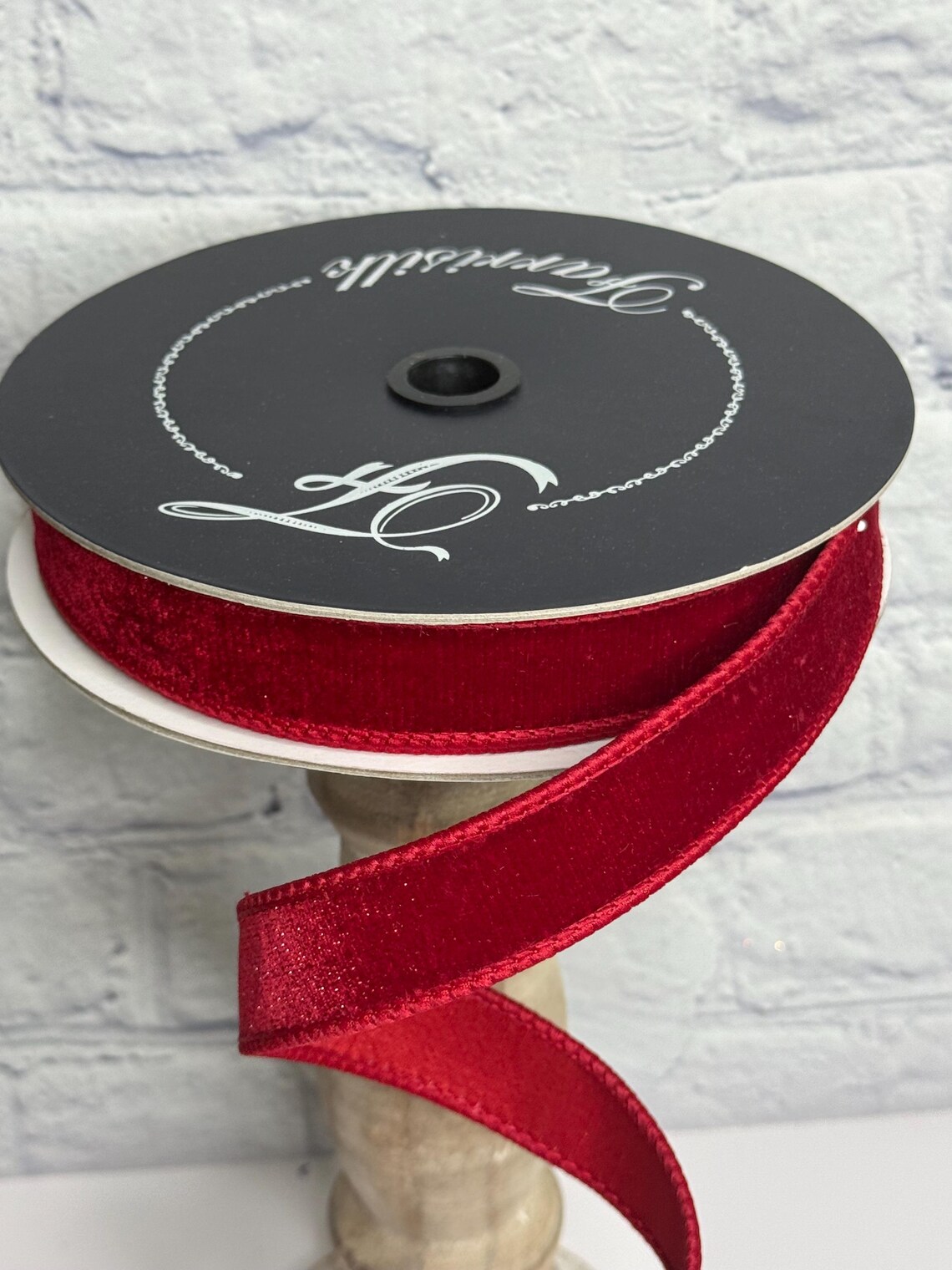 Red Diamond Dust Velvet Ribbon – 1" X 10 Yards | Sparkling Red Velvet ...