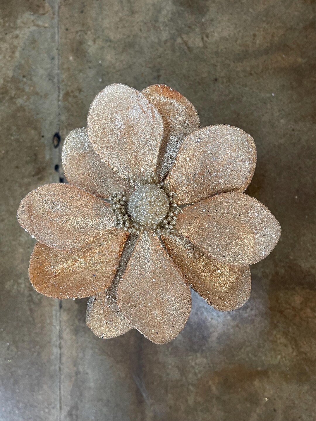 Magnolia, Champagne Glitter Stem, Glam Magnolia Spray for Wreaths ...