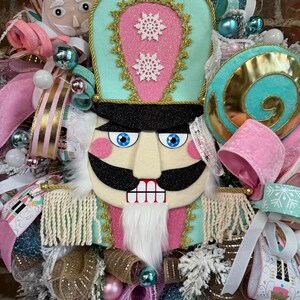 Nutcracker Wreath, Pink Mint Green and Blue, Christmas Wreath - Etsy