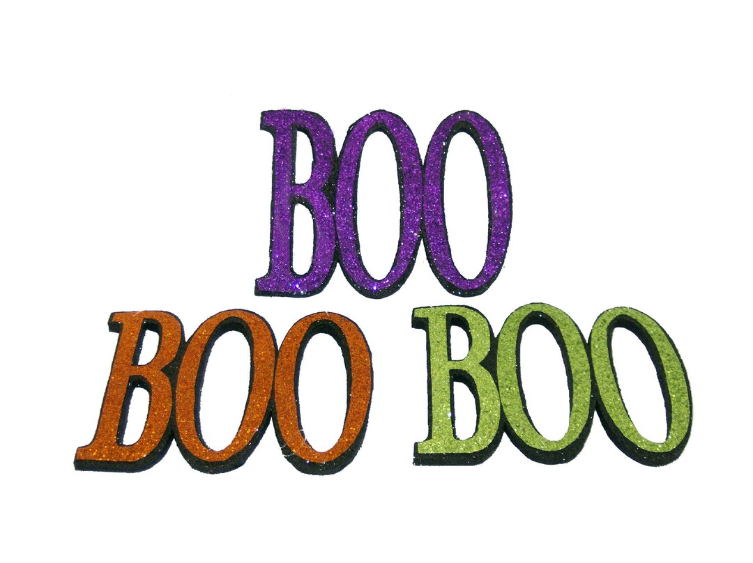 Boo Sign, Glitter Boo Sign, Halloween Sign for Wreaths, Centerpieces ...