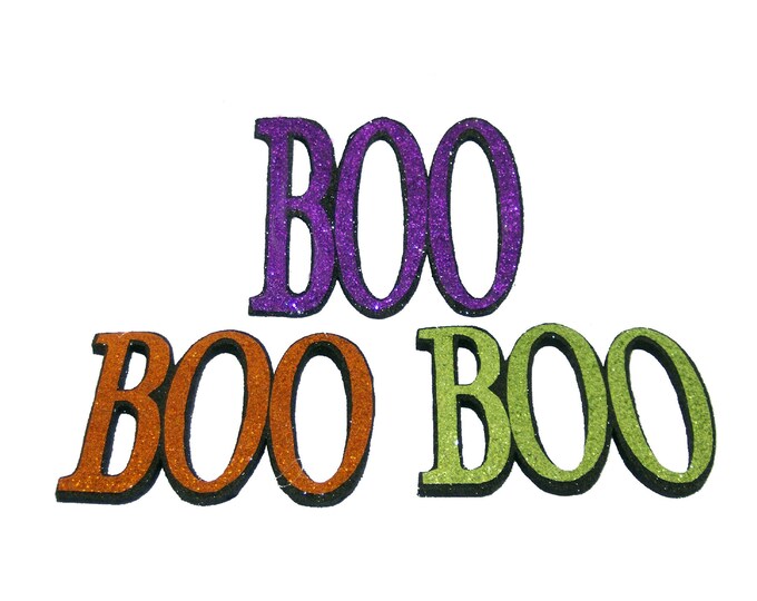 Boo Sign, Glitter Boo Sign, Halloween Sign for Wreaths, Centerpieces ...