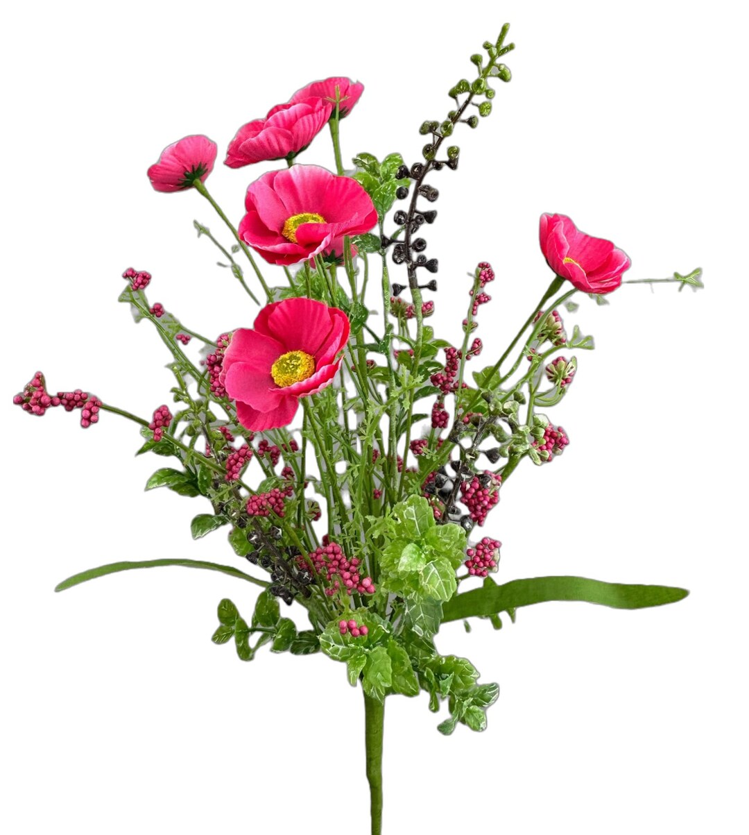 Hot Pink Poppy Spray 21, Spring, Summer Wreath Embellishment 63429BT - Etsy