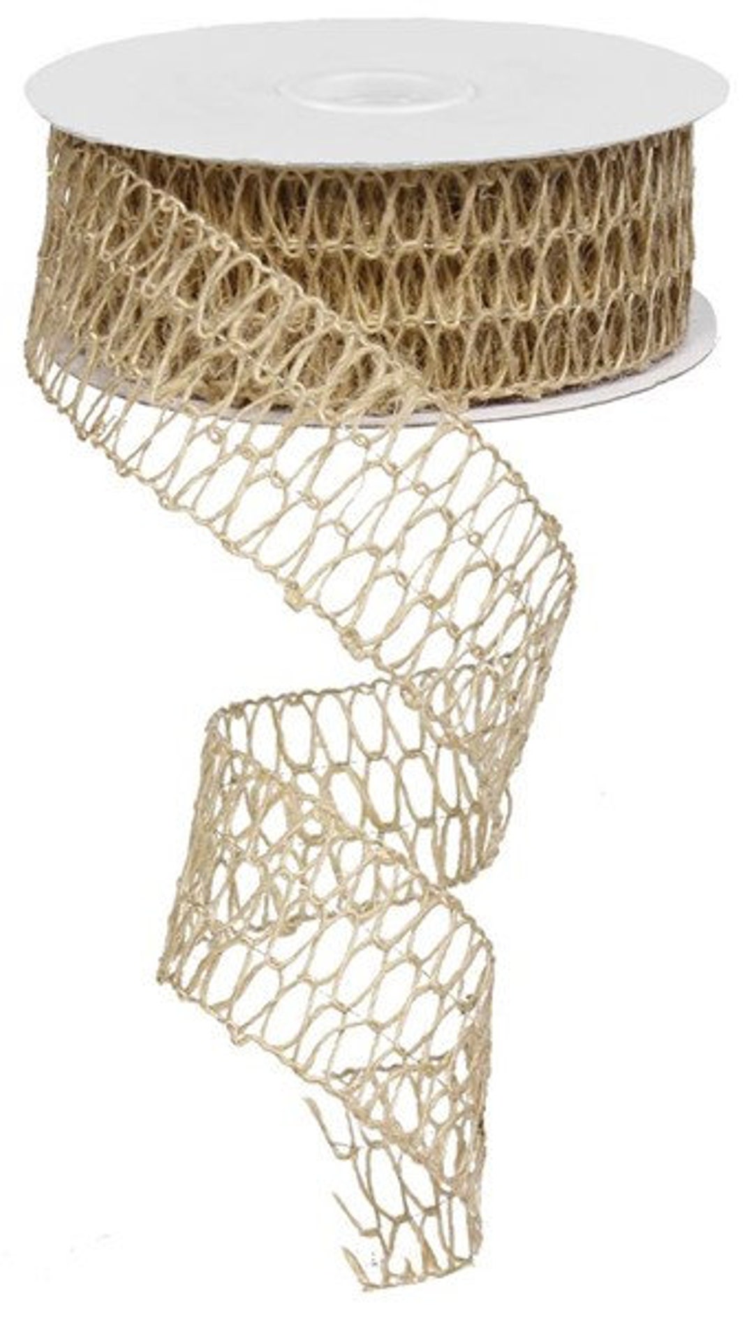 Jute Zig Zag Loop Ribbon, Natural, 1.5 X 10 Yds, Spring, Summer or ...