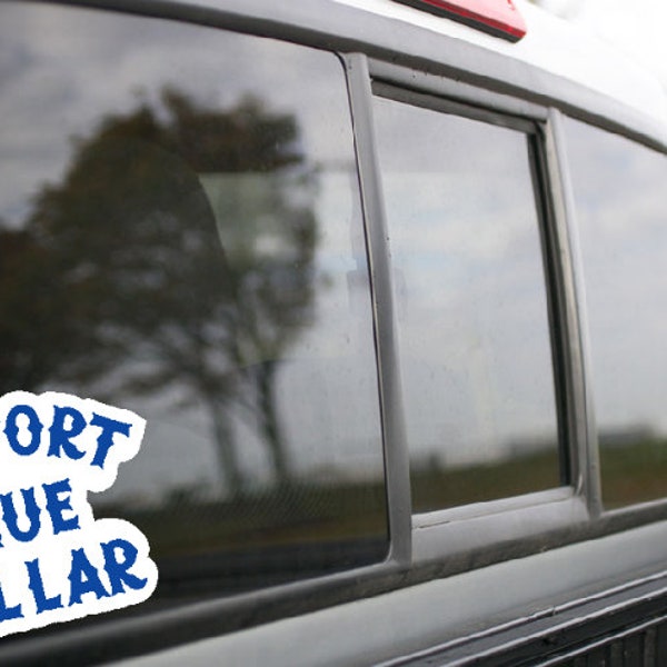 Support Blue Collar Sticker Svg - Etsy