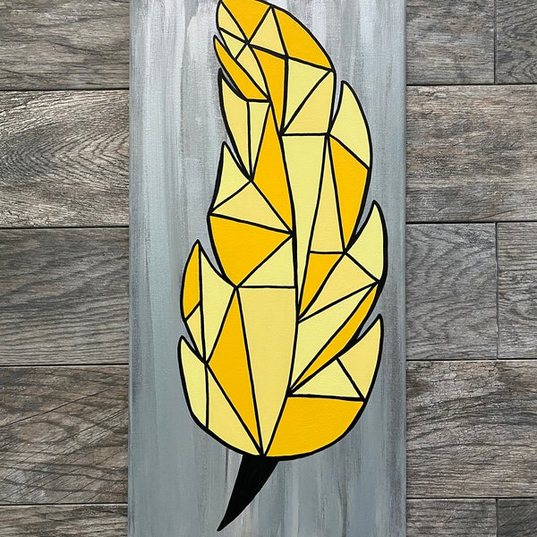 Geometric Feather - Etsy
