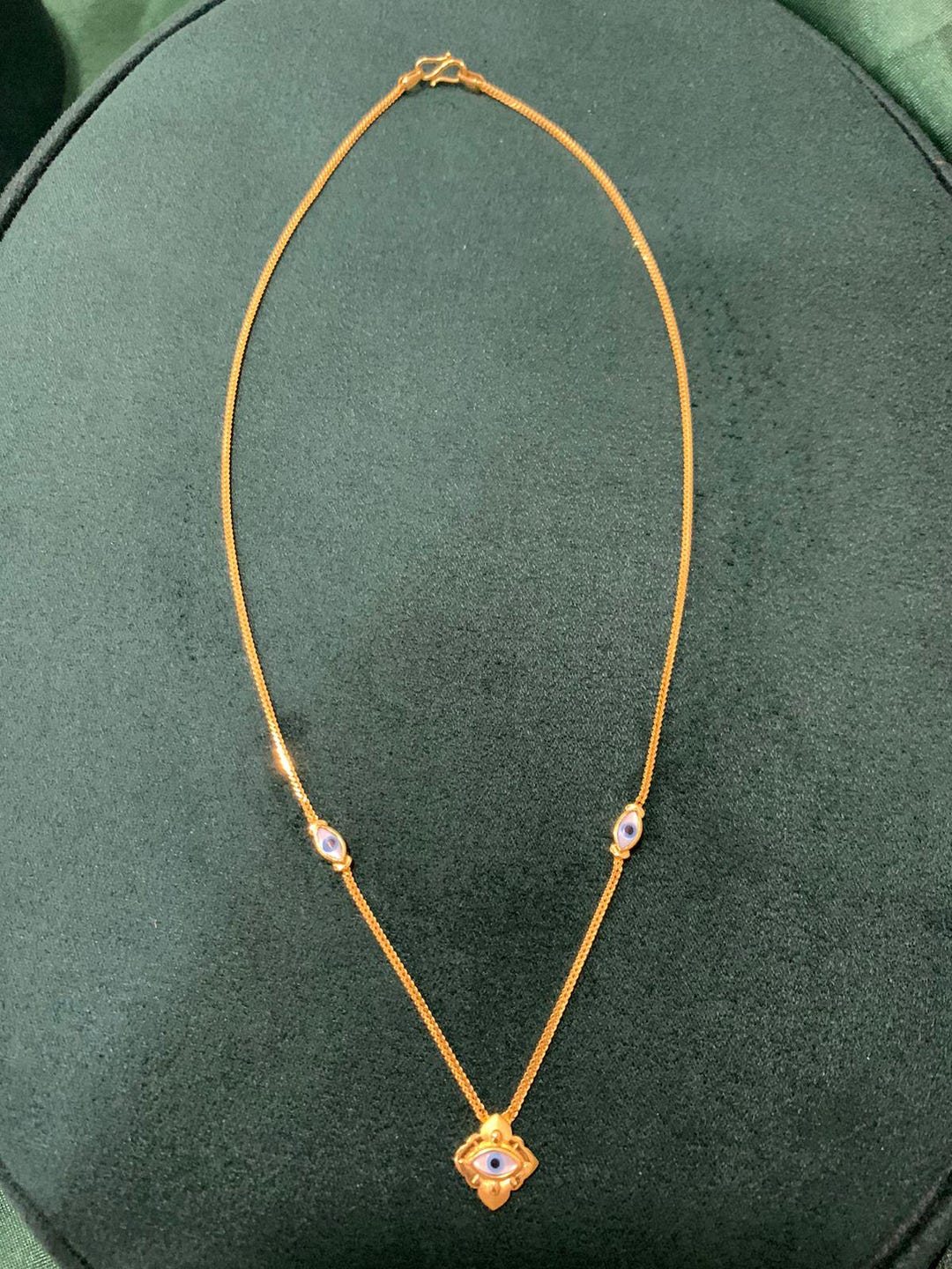 22 Ct 18 Evil Eye Gold Chain - Etsy