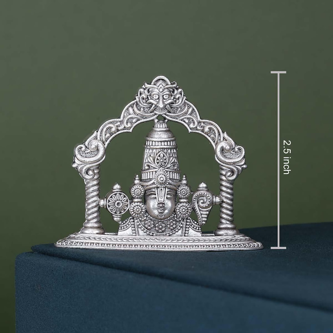 Pure 92.5 Silver Antique Finish Thiruma Face 2D Idol - Etsy