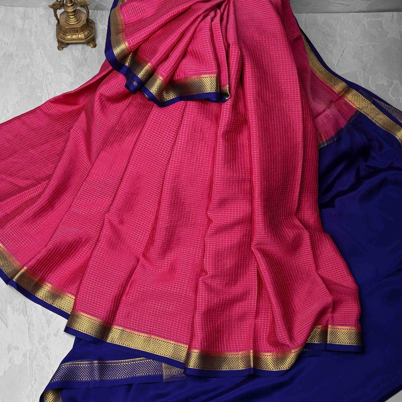 Buy Ksic Mysore Silk Saree Online In India - Etsy India