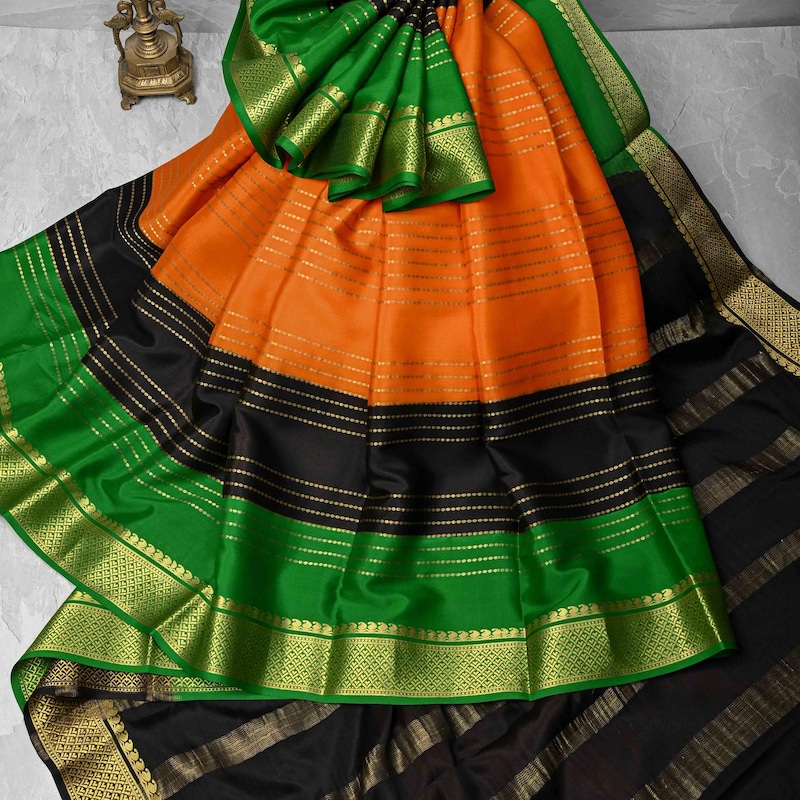 Buy Ksic Mysore Silk Saree Online In India - Etsy India
