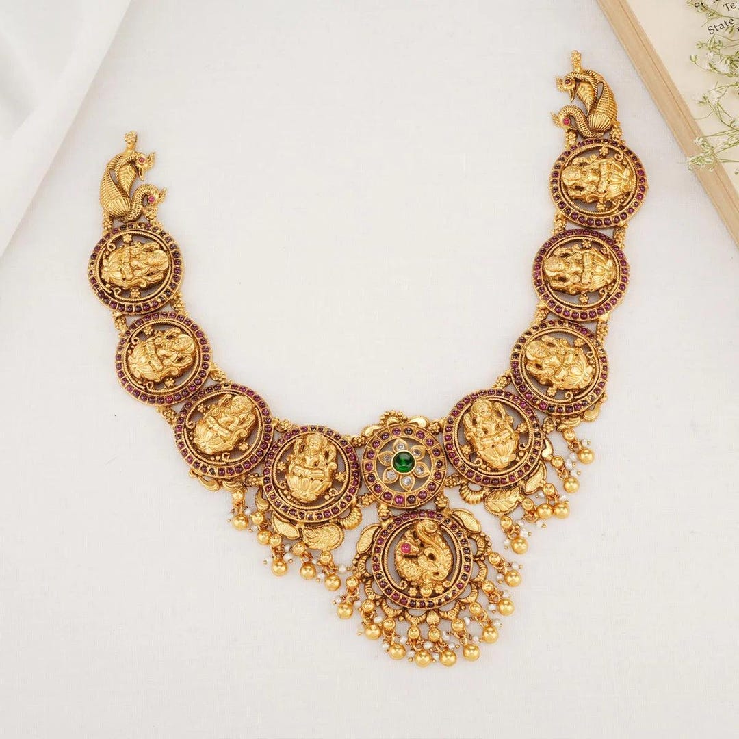 92.5 Silver 24 Ct Gold Antique Gold Tone Nagas Necklace - Etsy