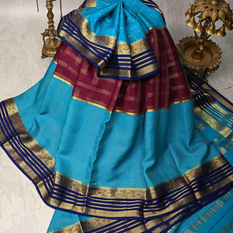 Buy Ksic Mysore Silk Saree Online In India - Etsy India