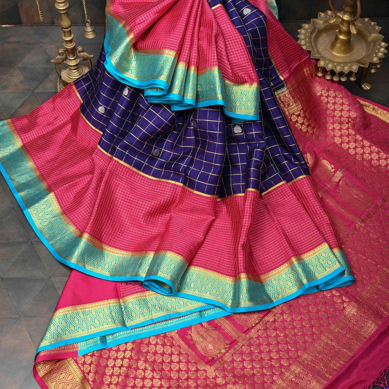 Buy Ksic Mysore Silk Saree Online In India - Etsy India