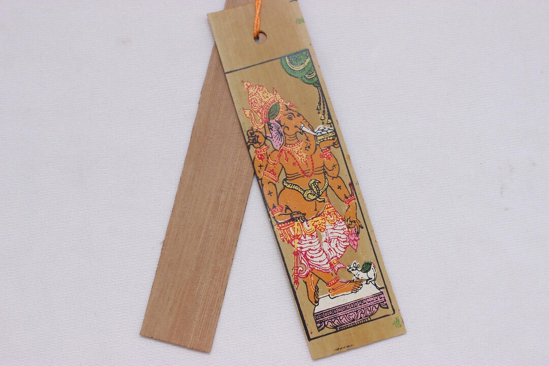 Authentic Pattachitra Ganesha Palm Leaf Bookmark, Gift - Etsy