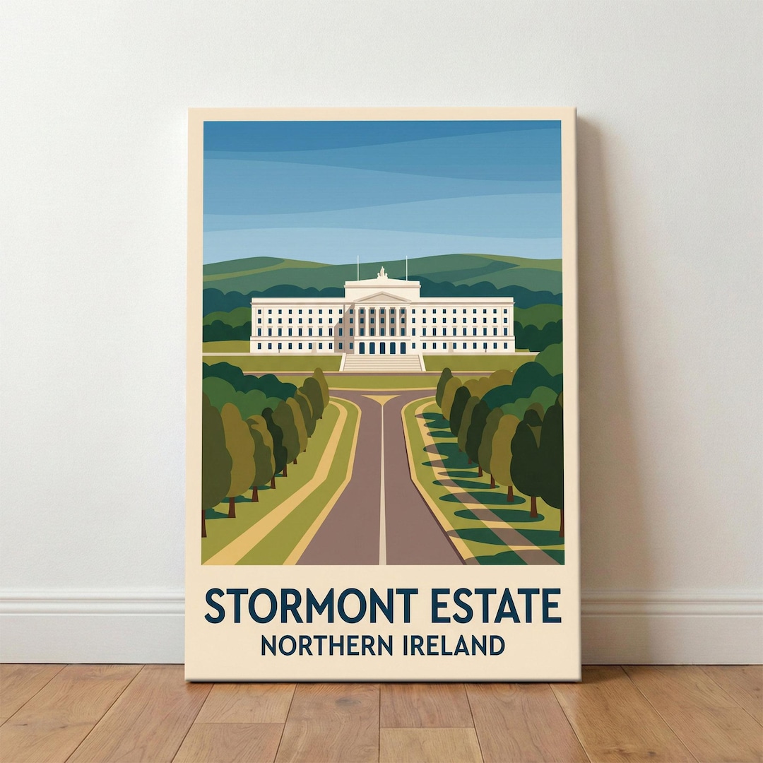 Stormont Estate, Northern Ireland - Romantic Travel Poster of Iconic ...