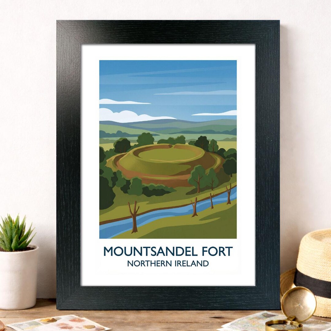 Mountsandel Fort, Northern Ireland - Romantic Ringfort Travel Poster of ...