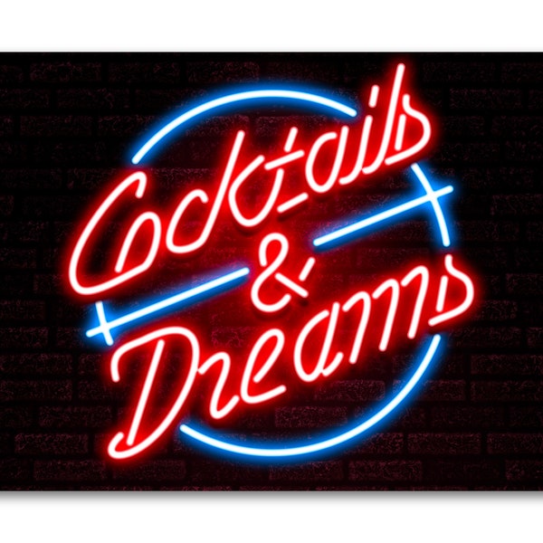 Cocktail Neon Sign - Etsy