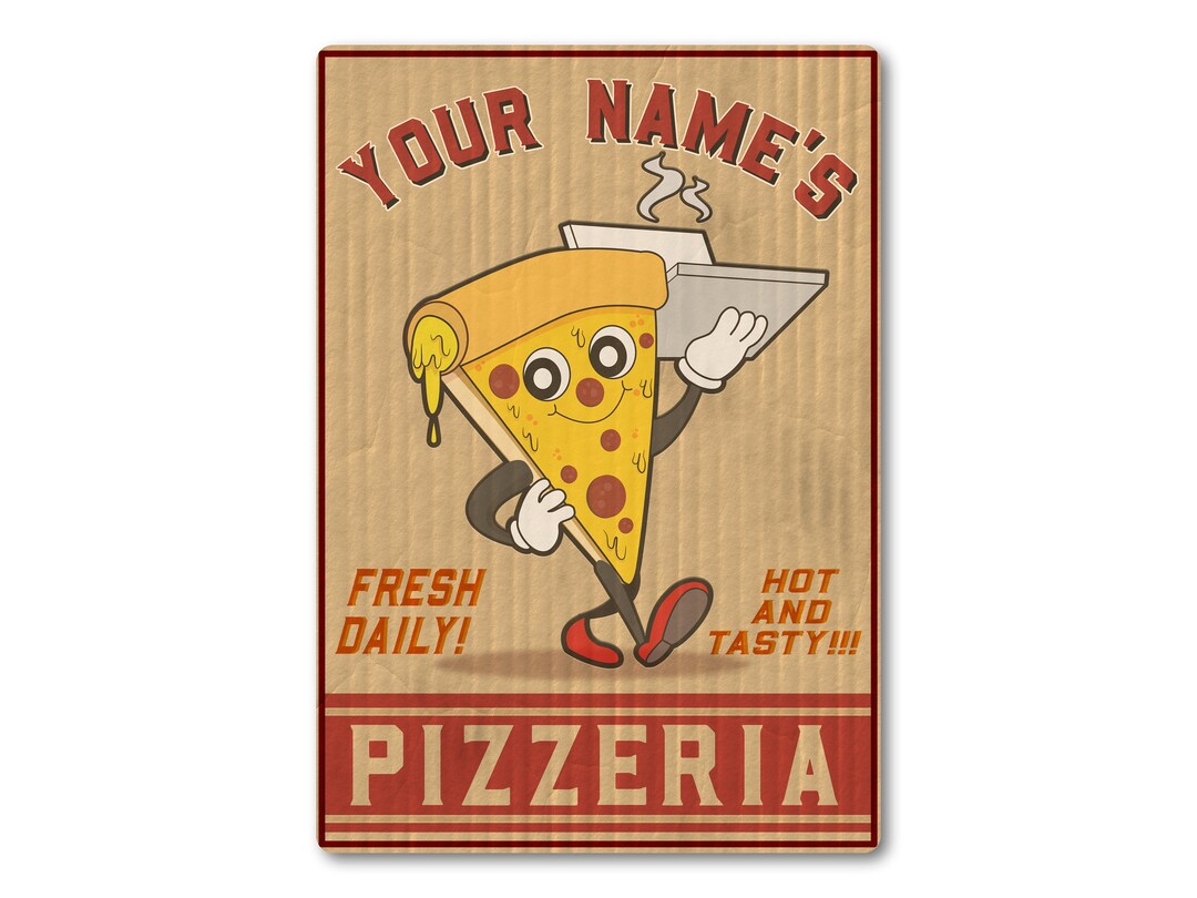 Personalised Pizzeria METAL Sign Plaque for Your Garden Kitchen ...