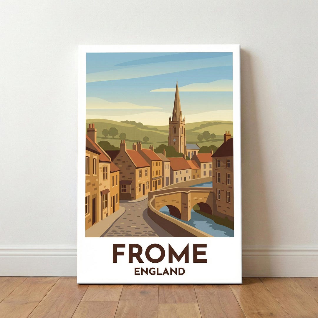 Frome, England - Vintage Travel Poster Celebrating Market-town Charm in ...