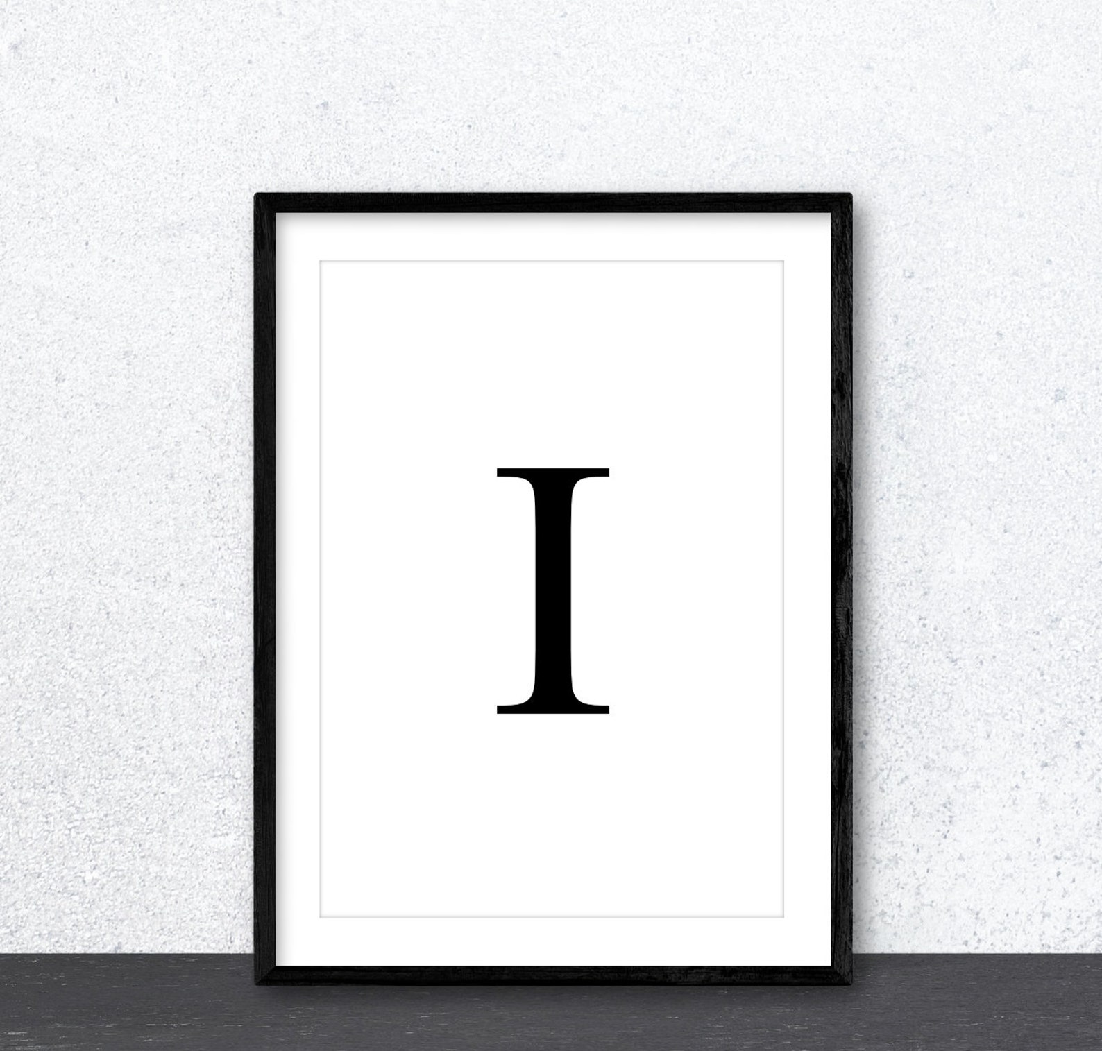 Personalised Any Initial Letter Typography Wall Art Print Poster Set X3 ...