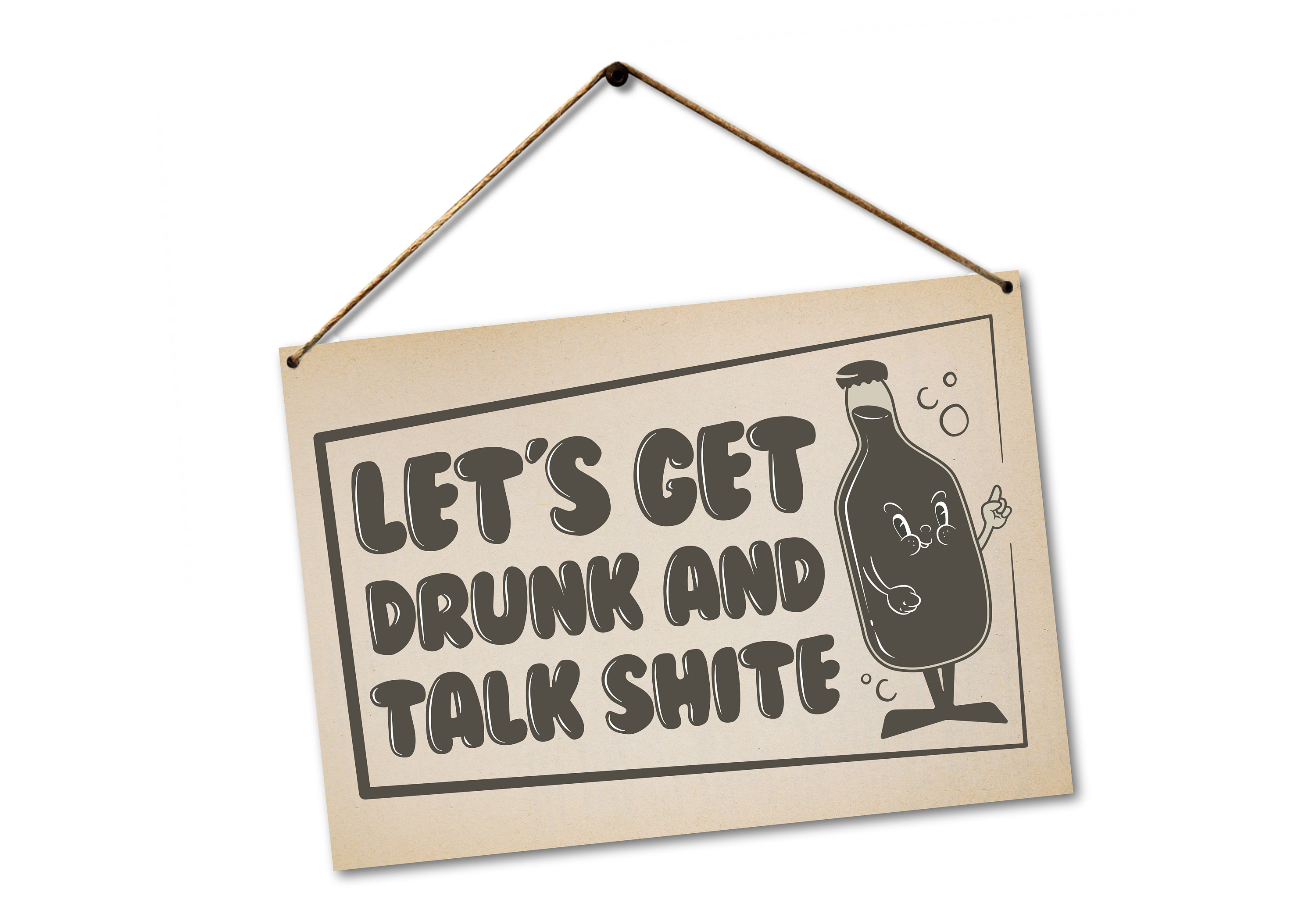 Let's Get Drunk & Talk Shite Funny Bar Sign METAL Plaque - Etsy