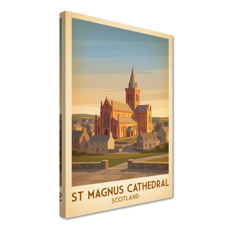 St Magnus Cathedral, Scotland - Romantic Orkney Travel Poster of ...