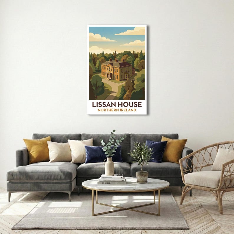 Lissan House, Northern Ireland - Romantic Country House Travel Poster ...