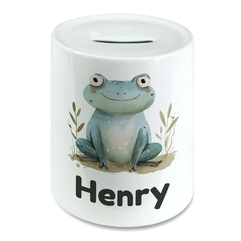Ceramic Coin Bank Frog - Etsy