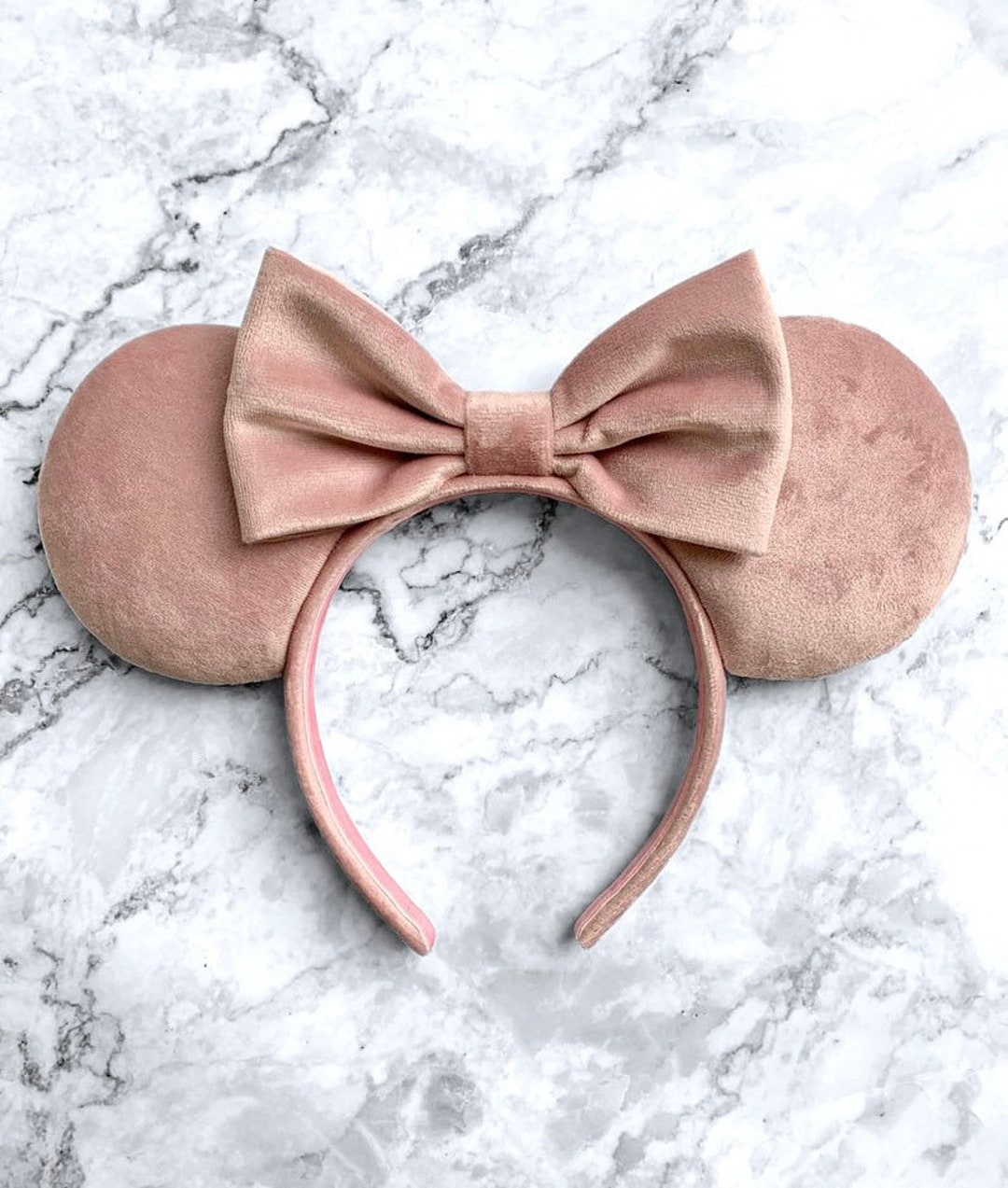 Blushing Piglet Velvet Mouse Ears Headband - Etsy