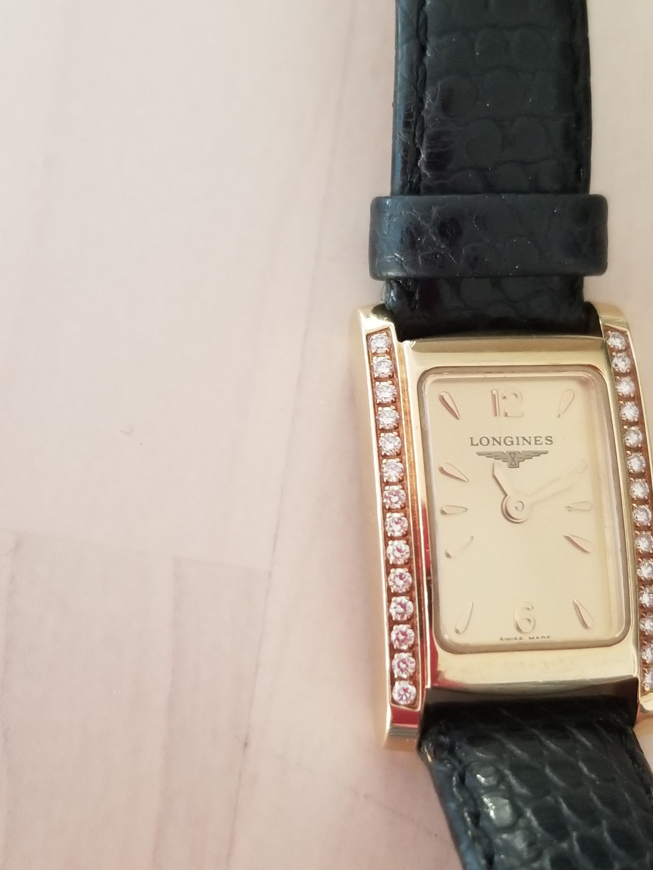 Authentic Longines 18k Gold VVS Diamond Watch New Battery | Etsy
