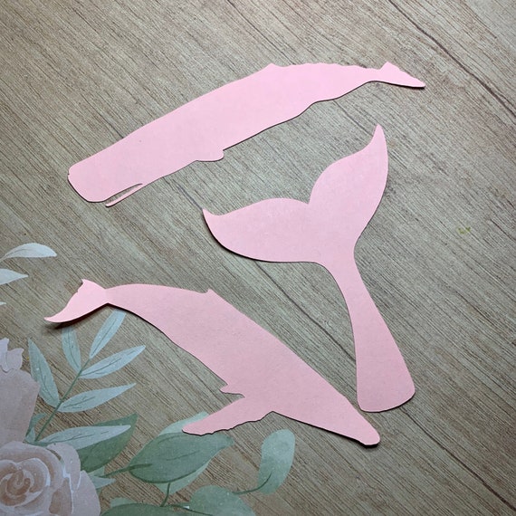 Whale Paper Scrapbook Shapes Paper Whale Cut Outs Pink. 50 | Etsy