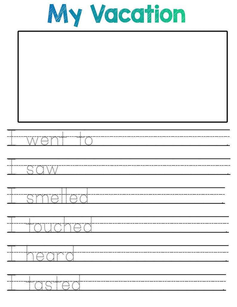 INSTANT DOWNLOAD My Vacation Writing Journal PRINTABLE, My Beach ...