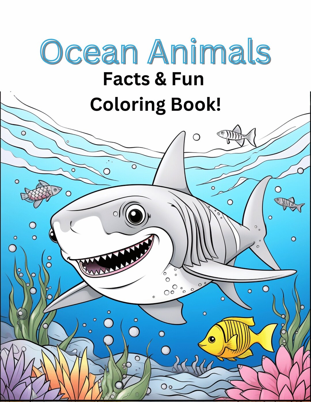 Ocean Animals, Facts & Fun COLORING Book--instant Download, Pdf ...
