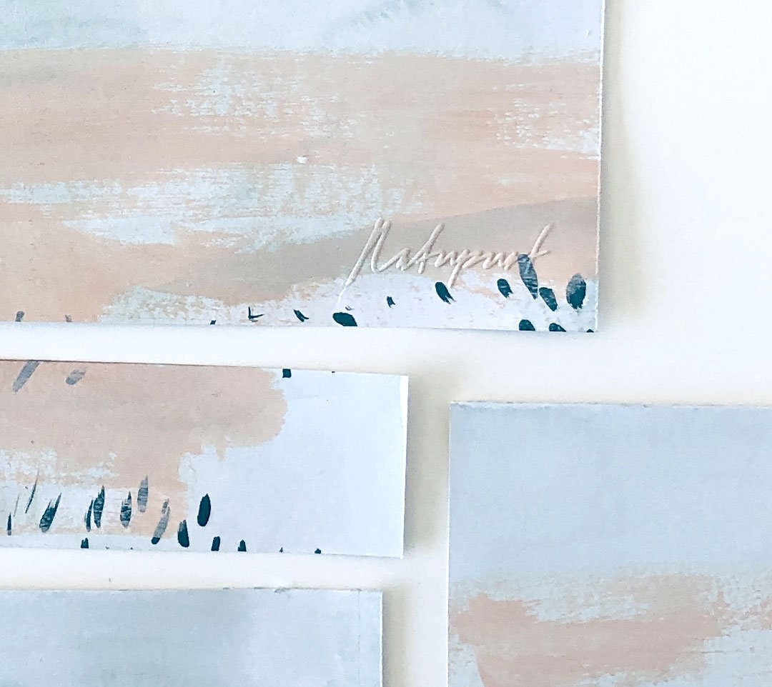 ABSTRACT Handpainted Card Set/ Handmade Card Set, Handmade Stationery ...