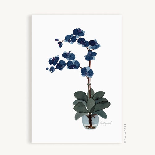 Orchid Watercolor Print - Etsy