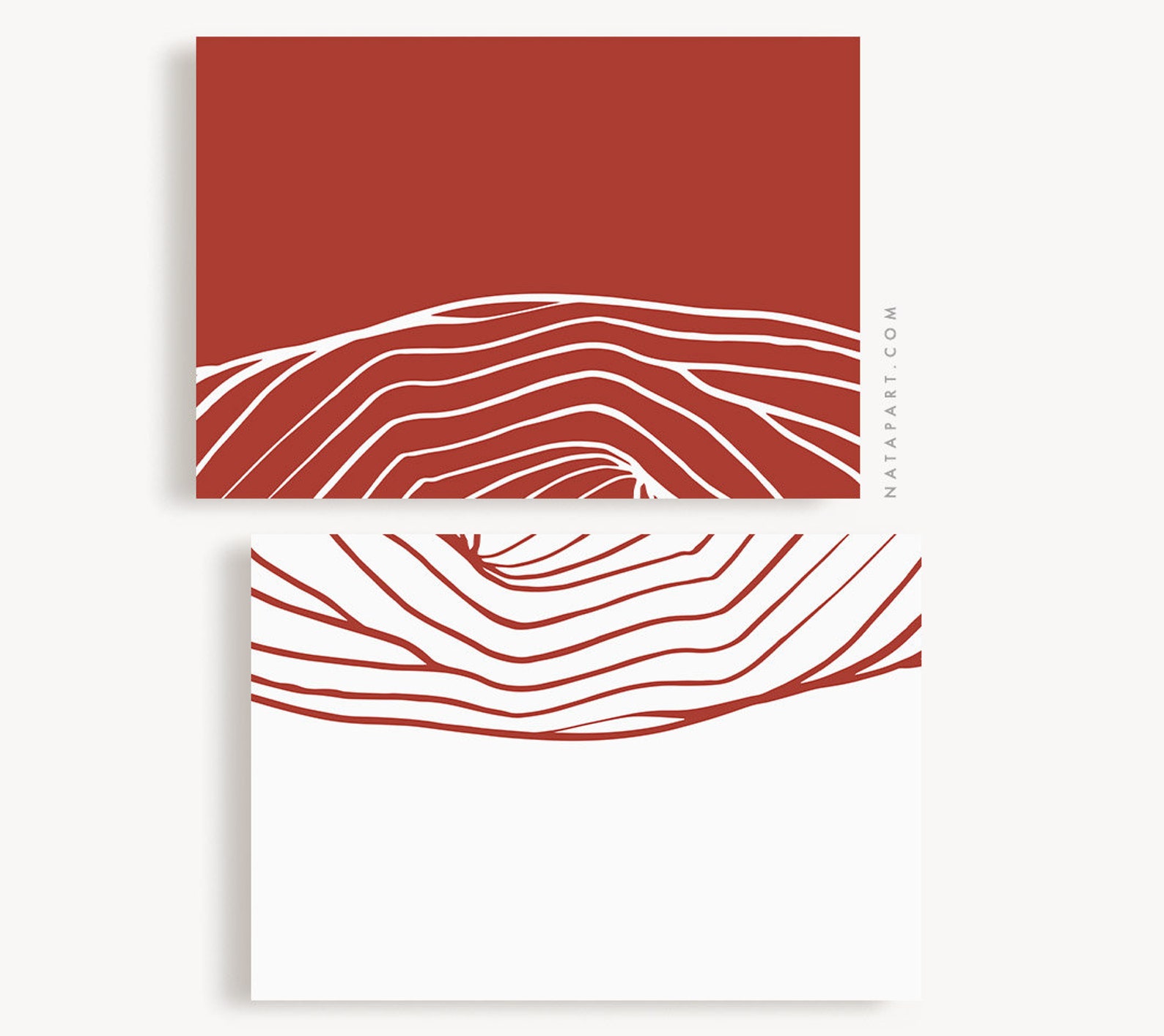 Red White Abstract Print Set, Minimalist Line Art Print X 2, Printable ...