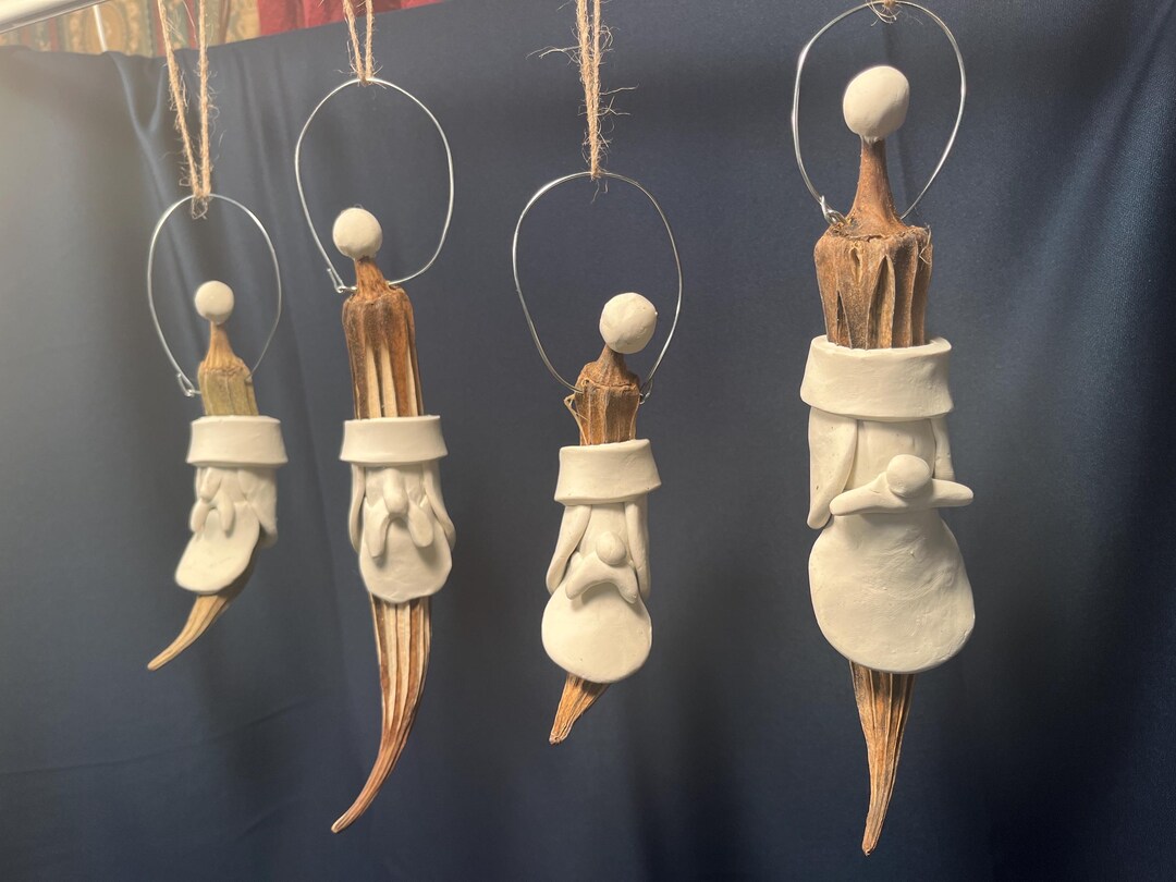 Ready to Paint Okra Ornaments - Etsy