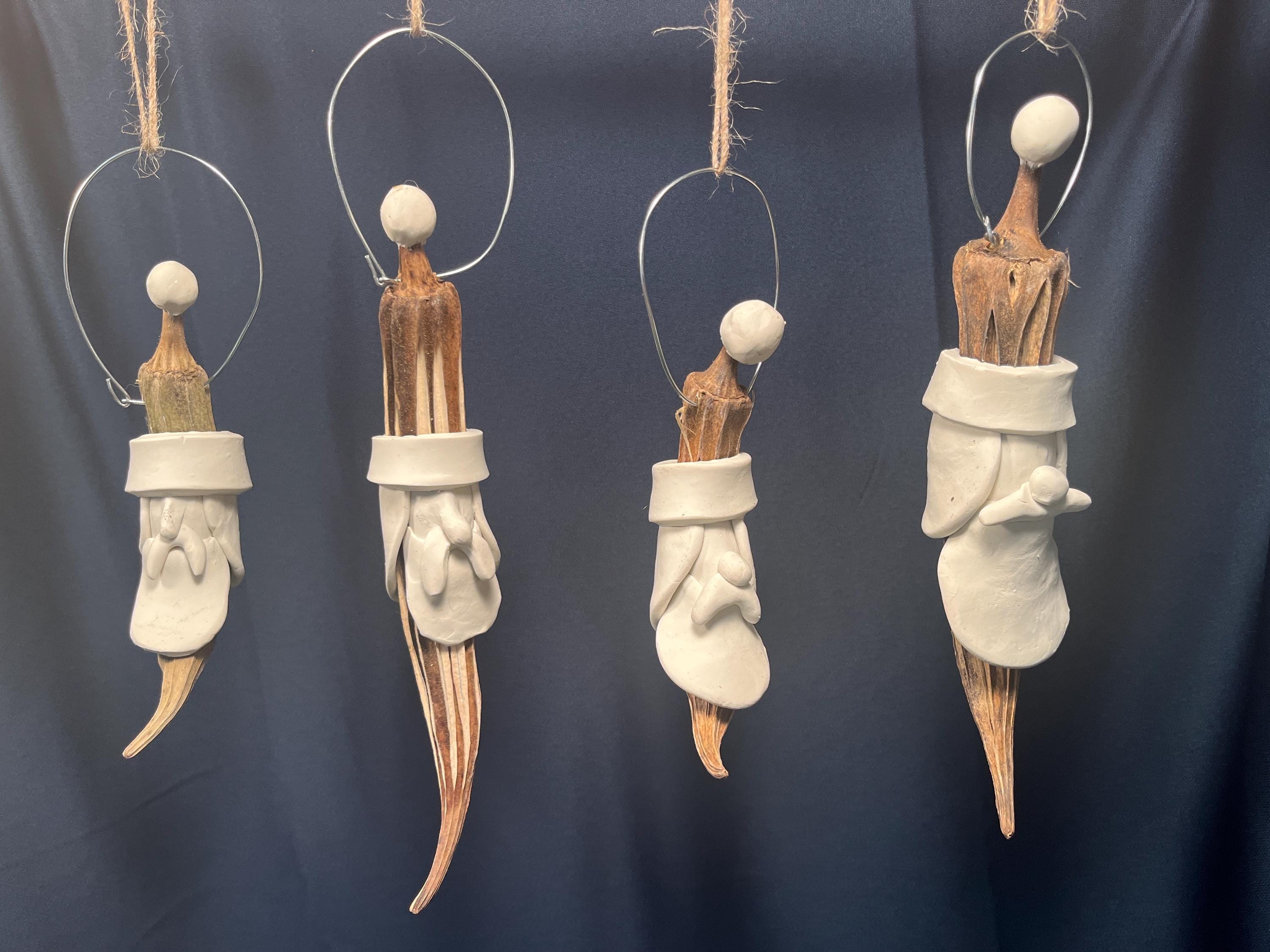 Ready to Paint Okra Ornaments - Etsy