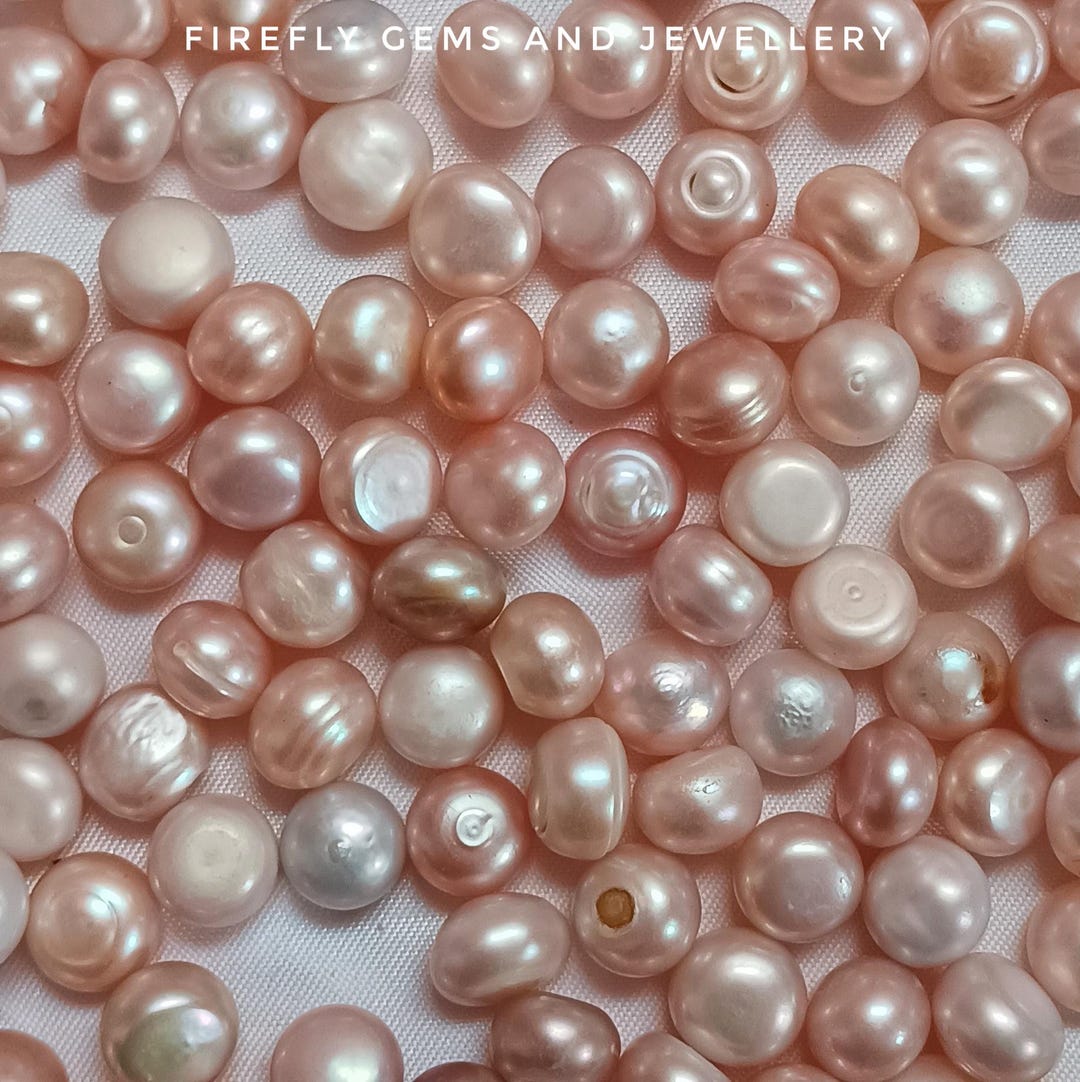 9-10mm Natural Pink Pearl - No Hole - Bulk Loose Pearls for Jewelry ...