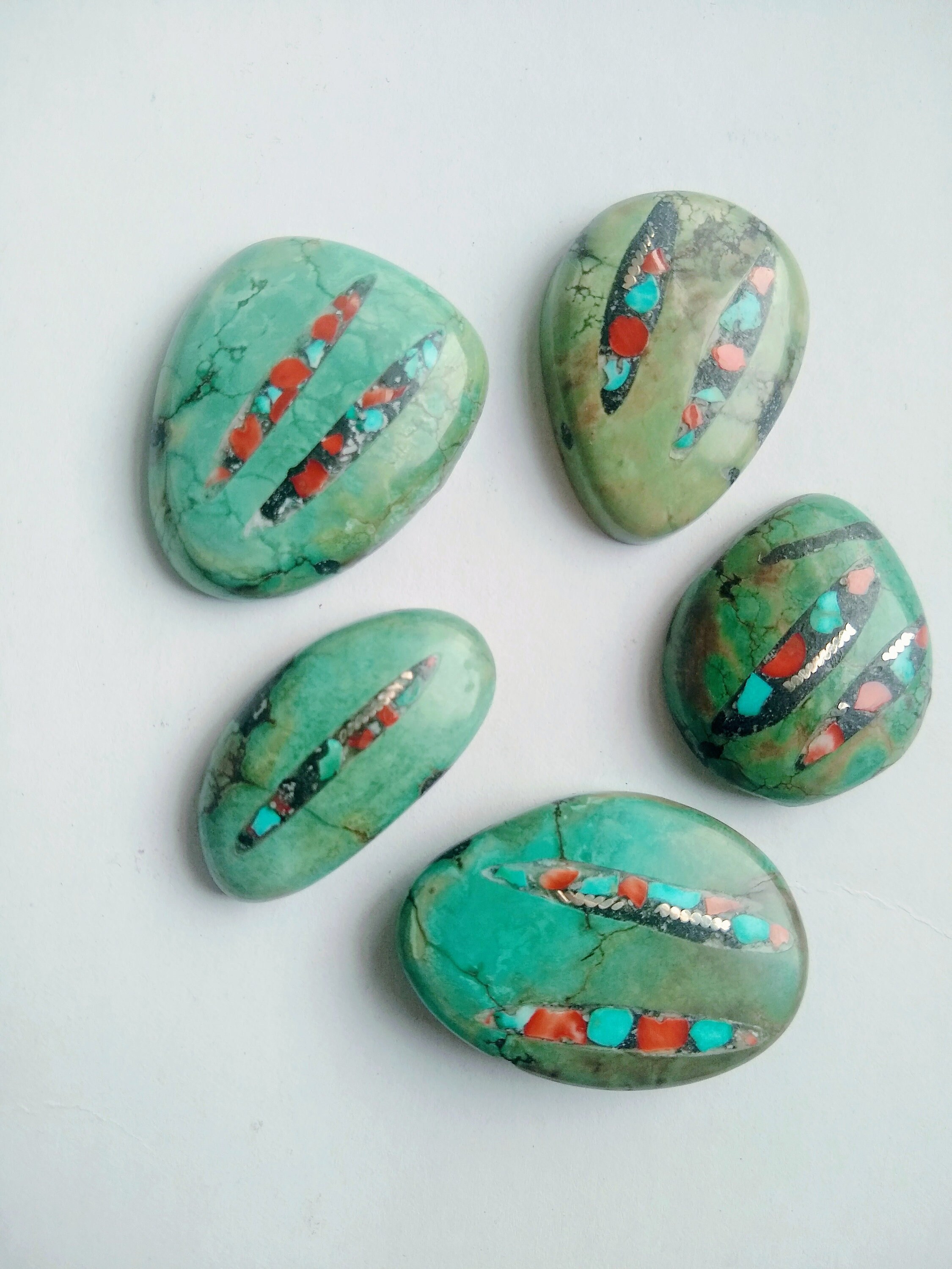 NATURAL TIBETAN TURQUOISE Handmade work Coral turquoise silver | Etsy