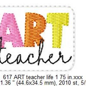 Teacher ART Feltie Design 2 Sizes Machine Embroidery Design Feltie ...