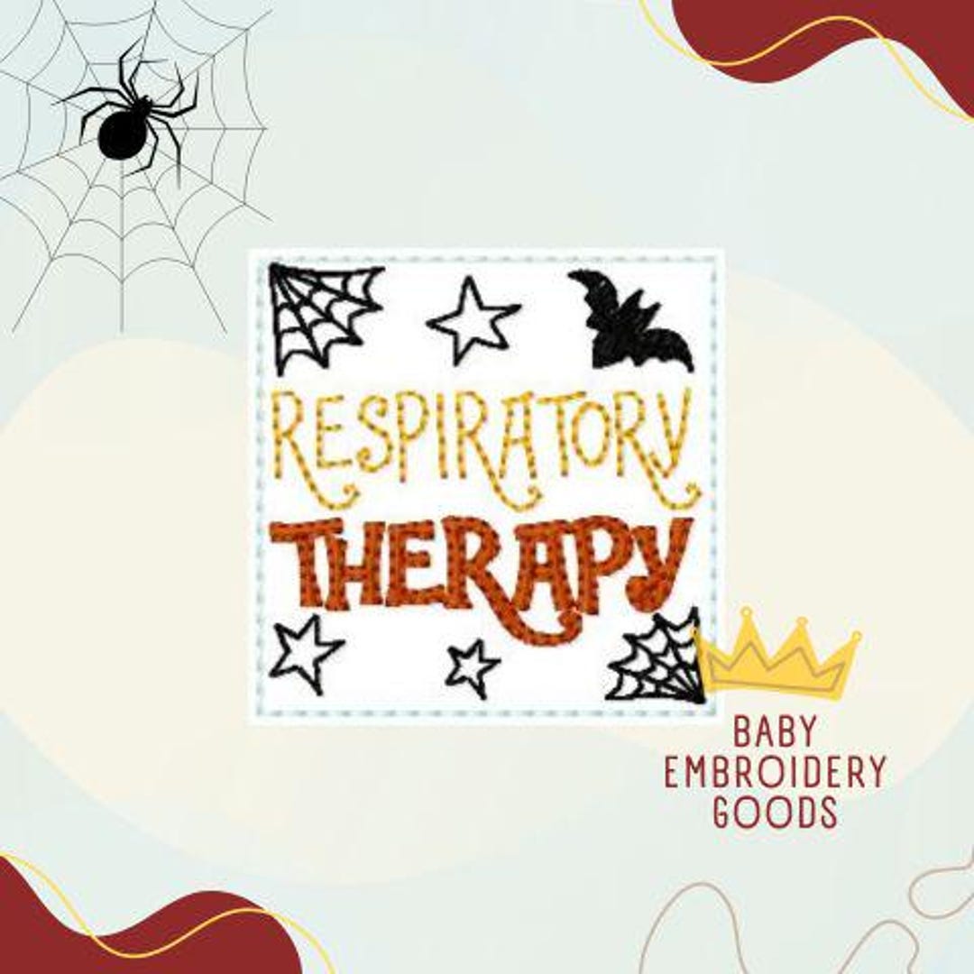 RESPIRATORY THERAPY Halloween 2 Sizes Feltie File Machine Embroidery ...