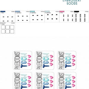 Phlebotomist Tech Feltie Design 2 Sizes Machine Embroidery Design - Etsy