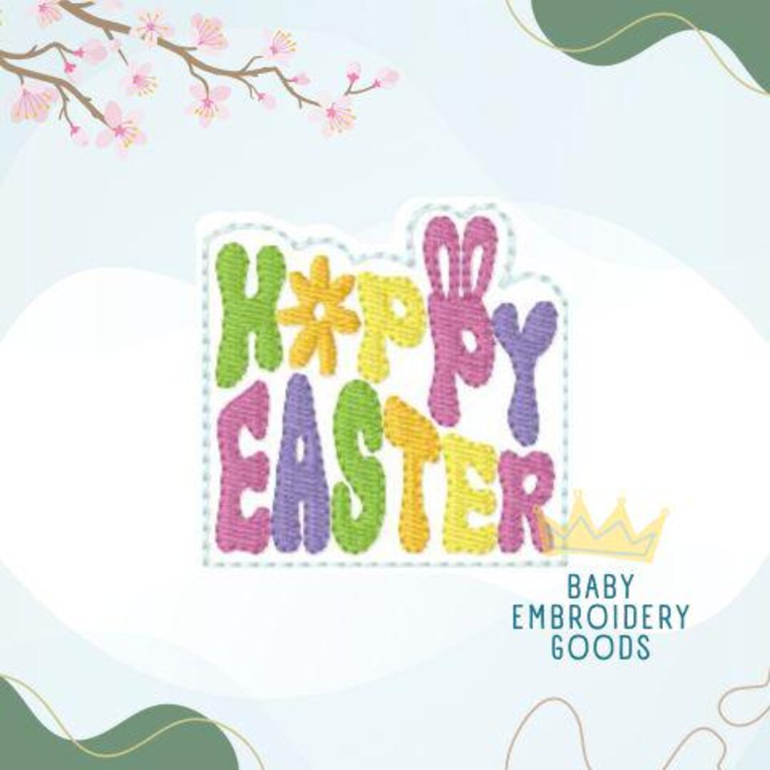 Hoppy Easter 2 Sizes Feltie Machine Embroidery Design Design Felt - Etsy