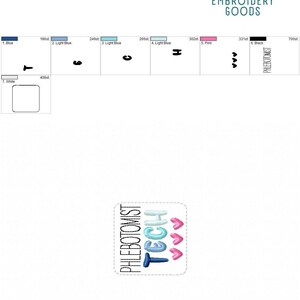 Phlebotomist Tech Feltie Design 2 Sizes Machine Embroidery Design - Etsy