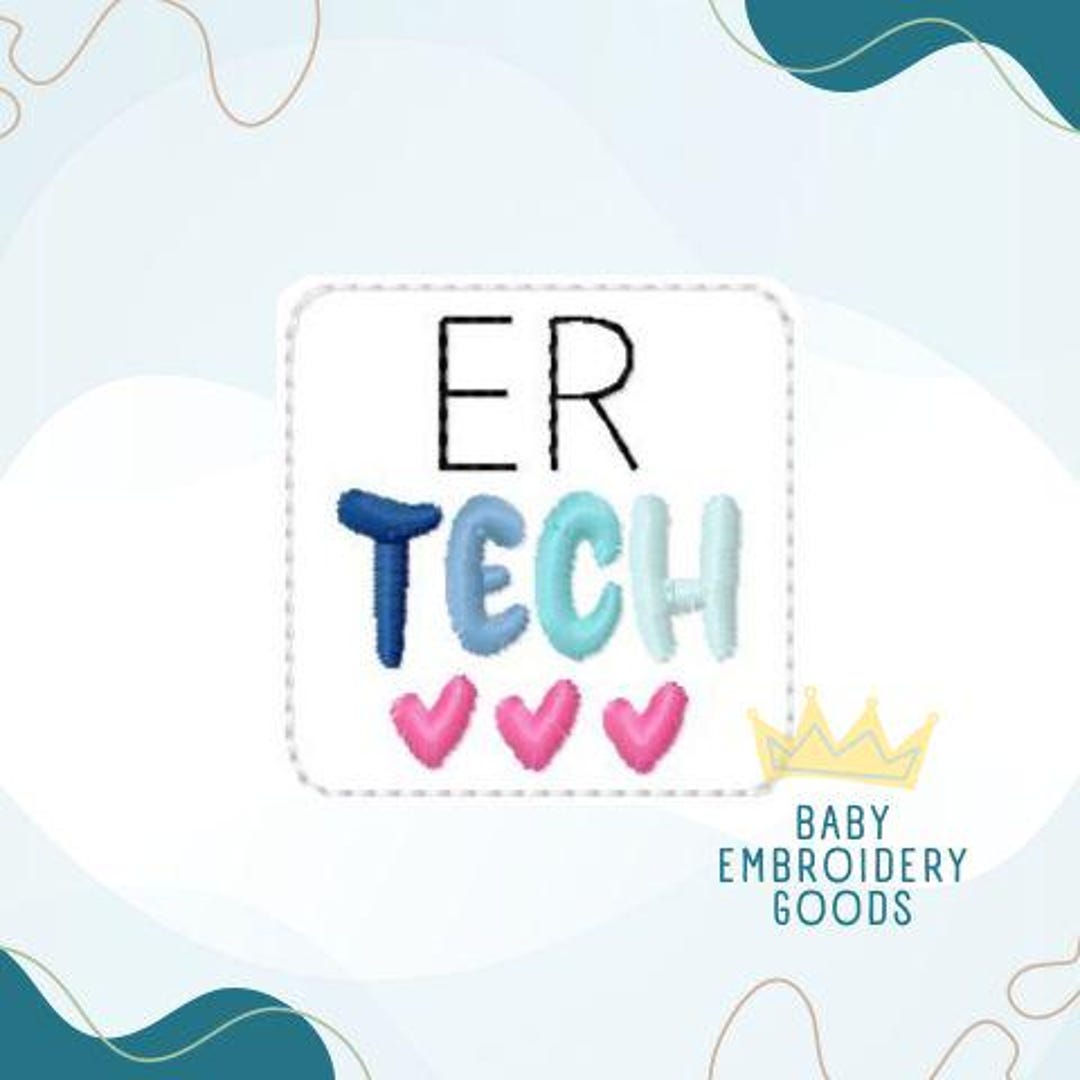 Emergency Room Tech 2 Sizes Feltie Machine Embroidery Design - Etsy