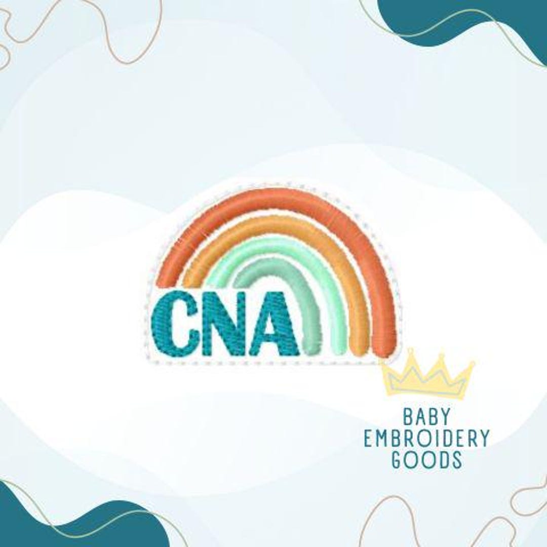 CNA Nurse Rainbow 2 Sizes Feltie Machine Embroidery Design - Etsy
