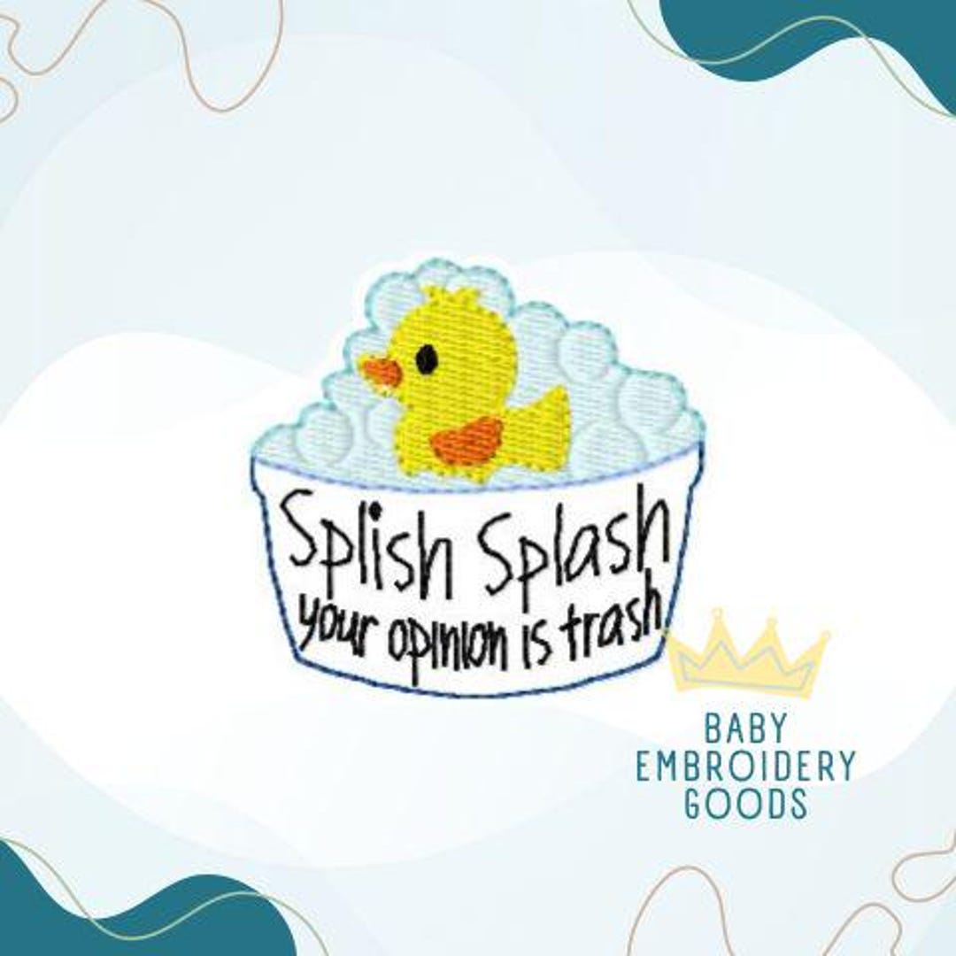 Splish Splash Duck Feltie | Machine Embroidery Design (digital Download ...