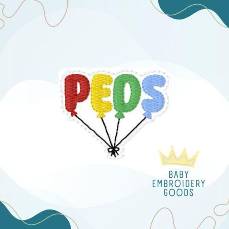 PEDS Balloons Feltie Machine Embroidery Design (feltie File) - Etsy