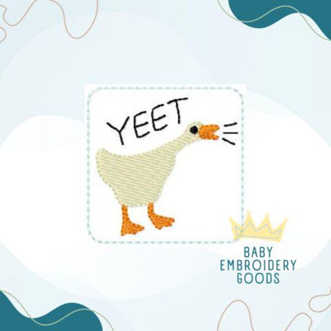YEET Funny Goose 2 Size Feltie File Machine Embroidery Design - Etsy